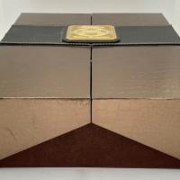 China Custom Logo Printed Rigid Cardboard Open Door Box Packaging Luxury Lingerie Brown Gift Box Satin Insert For Wine for sale
