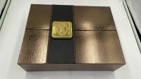 China Custom Logo Printed Rigid Cardboard Open Door Box Packaging Luxury Lingerie Brown Gift Box Satin Insert For Wine for sale