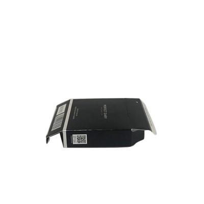 China Shiny Color Folding box Personal Care Packaging, Elegant Black Custom Paper Box With Logo Printing for sale