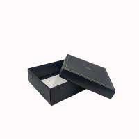 China Luxury Logo Printed Matt Black Gift Boxes Custom Kraft Cardboard Lid And Base Box For Tie for sale