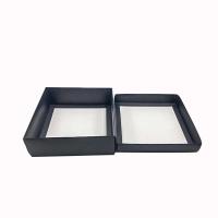 China Luxury Logo Printed Matt Black Gift Boxes Custom Kraft Cardboard Lid And Base Box For Tie for sale