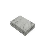 China Luxury Cardboard White Marble Lid Rigid Cosmetic Box Packaging With Foam for sale