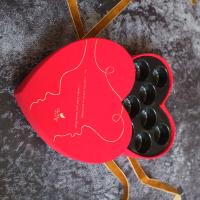 China Chocolate Red Heart Shape Gift Box With Ribbon And Blister Insert for sale