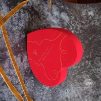China Chocolate Biodegradable Red Heart Shape Gift Box With Ribbon And Blister Insert for sale