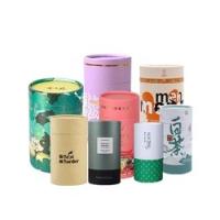China Round Paper Packaging Set Cardboard Tube Boxes Matt Lamination Stamping for sale
