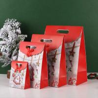 China Red Christmas Tree Storage Bag Reusable Christmas Bags With Loop Button for sale
