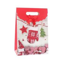 China Red Christmas Tree Storage Bag Reusable Christmas Bags With Loop Button for sale