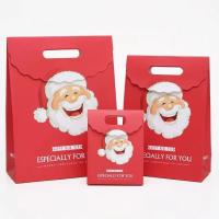China Red Christmas Tree Storage Bag Reusable Christmas Bags With Loop Button for sale