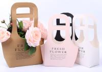 China Paperboard Flower Custom Paper Carrier Bags With Handle for sale