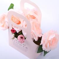 China Paperboard Flower Custom Paper Carrier Bags With Handle for sale