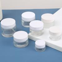 China Glossy Matte Round Shaped Cosmetic Glass Cream Jars With Lid 5g 10g 15g for sale
