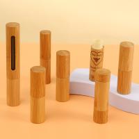 China Recyclable Empty Bamboo Lip Balm Lip Gloss Lipstick Tube Container Biodegradable for sale