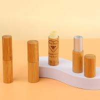 China Recyclable Empty Bamboo Lip Balm Lip Gloss Lipstick Tube Container Biodegradable for sale