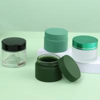 China Straight Side Cosmetic Bottle Packaging 1 oz 2oz 4oz Clear Glass Cream Cosmetics Jar for sale