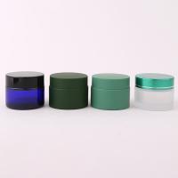 China Straight Side Cosmetic Bottle Packaging 1 oz 2oz 4oz Clear Glass Cream Cosmetics Jar for sale