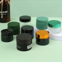 China Matte Black Blue Green Cosmetic Bottle Packaging Glass Cream Jar 5g 10g 15g 30g 50g 100g for sale