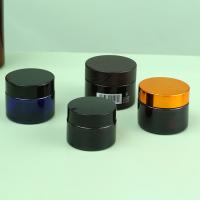 China Matte Black Blue Green Cosmetic Bottle Packaging Glass Cream Jar 5g 10g 15g 30g 50g 100g for sale