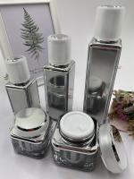 China 30ml Bottle Box 100ml Plastic Spray Bottle Square Luxury Bottle Packaging for sale