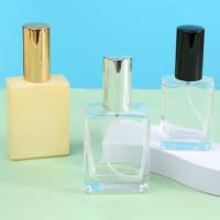 China 30ml Empty Glass Perfume Oil Cosmetic Bottle Packaging Flat Shoulder Square for sale