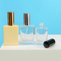 China 30ml Empty Glass Perfume Oil Cosmetic Bottle Packaging Flat Shoulder Square for sale