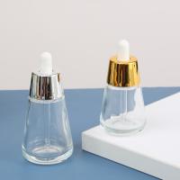 China Water Shape 1oz Hair Oil Glass Empty Dropper Bottles Cosmetic Essential Oil Bottle for sale