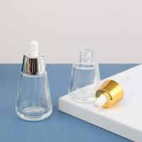 China Water Shape 1oz Hair Oil Glass Empty Dropper Bottles Cosmetic Essential Oil Bottle for sale