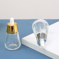 China Water Shape 1oz Hair Oil Glass Empty Dropper Bottles Cosmetic Essential Oil Bottle for sale