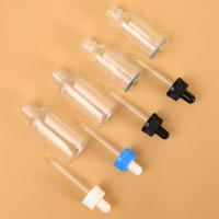 China 20ml 30ml 50ml 100ml Clear Eco Friendly Dropper Bottles With CRC Black Cap for sale