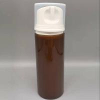 China Empty Amber Plastic Cosmetic Packaging PP Airless Bottle 100ml With Pump for sale