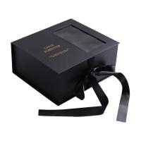 China Pink Magnetic Wedding Favor Paper Packaging Gift Flower Box With PVC Window for sale
