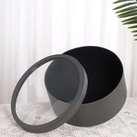 China Biodegradable Bouquet Packaging Gift Clear PVC Cylindrical Flower Box 2mm Thickness for sale