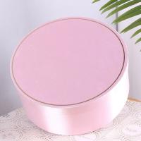 China Pink Rose Paper Cylinder Rigid Cardboard Biodegradable Packaging With Hat Round Tube for sale