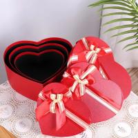 China Rigid Luxury Heart Shape Flower Packaging Box For Valentines Day Gift for sale