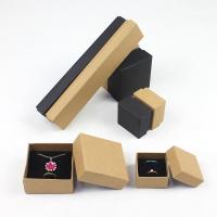 China Custom Jewelry Kraft Paper Packaging Box Ring Bracelet Box 9*9*3.2cm for sale