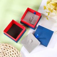 China Thick Blue Necklace Base Lip Gift Jewelry Box Paper Ring Earring Bracelet Pendant for sale