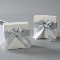China 8*8*1.7cm Jewelry Packaging Boxes Base Lip Boxes With Ribbon for sale