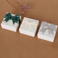 China 8*8*1.7cm Jewelry Packaging Boxes Base Lip Boxes With Ribbon for sale