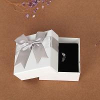 China 8*8*1.7cm Jewelry Packaging Boxes Base Lip Boxes With Ribbon for sale
