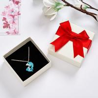 China 8*8*1.7cm Jewelry Packaging Boxes Base Lip Boxes With Ribbon for sale