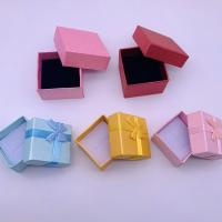 China Custom Printed Jewelry Boxes Ring Packaging Paper 5*5*3.5cm Offset Printing for sale