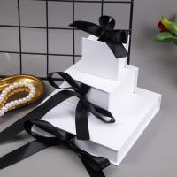 China Cardboard Paper Jewelry Set Box For Ring Necklace Rectangle Foam Filled 7x9x3cm for sale