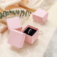 China Ring Pink Jewelry Packaging Rigid Box Paper Bracelet Table 10*10*3.5cm 500 Pcs for sale