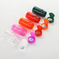 China Nutritional Supplement PET PCR Bottle with Screw Lid Cap Ideal for Pill Vitamin Tablet Powder Capsule in Red Green Color for sale