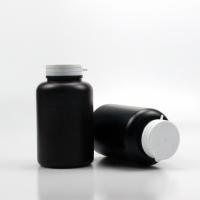 China 4oz 5oz 6oz 8oz Empty Black HDPE Tablet Capsule Bottle with Pull-Ring Flip Cap Customized Colors and Durable Material for sale