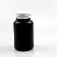 China 4oz 5oz 6oz 8oz Empty Black HDPE Tablet Capsule Bottle with Pull-Ring Flip Cap Customized Colors and Durable Material for sale