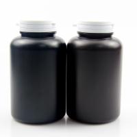 China 4oz 5oz 6oz 8oz Empty Black HDPE Tablet Capsule Bottle with Pull-Ring Flip Cap Customized Colors and Durable Material for sale