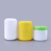 China 250ml 300ml 500ml 600ml Empty HDPE Wide Mouth Protein Powder Container Bottle with Silk Screen Printed Label and Label for sale