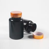 China Highly Customized Luxury Black Frost Pill Bottle Capsule Bottle Green Plastic Vitamin Medicine Bottle Personal Care Packaging With Screw Cap for sale