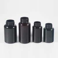 China Highly Customized 4oz PET Capsule Bottle of Orange Black Plastic Nutrition Supplement with Purple Tamper Proof Packaging for sale