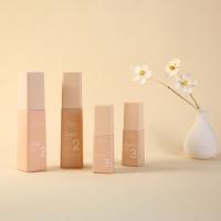 China Hot 40ml Square Perfume Bottle Pink Frosted Borosilicate Serum Glass Bottle in Customized Colors and Logo/Graphic Design for sale
